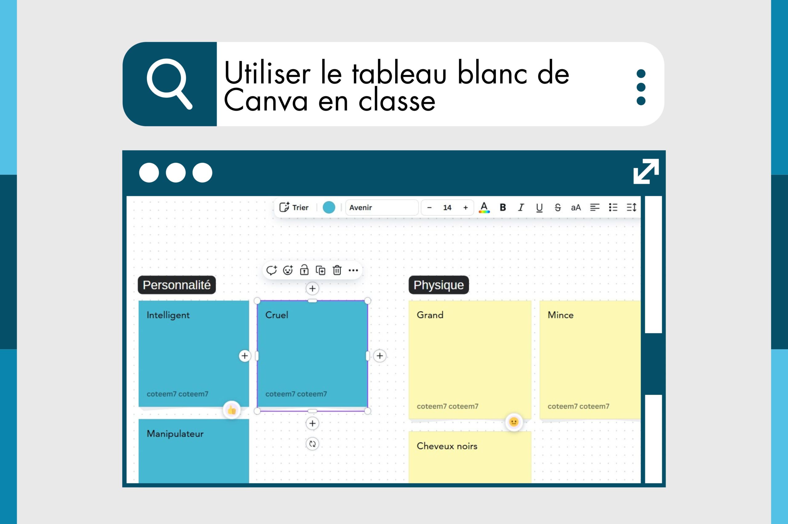 Utiliser le tableau blanc de Canva en classe - Pédagonumérique